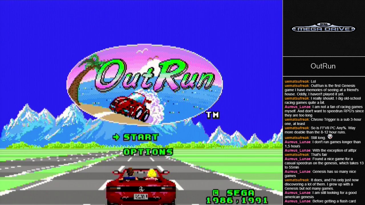OutRun (Genesis) All Stages speedrun in 25'27"66 IGT - YouTube