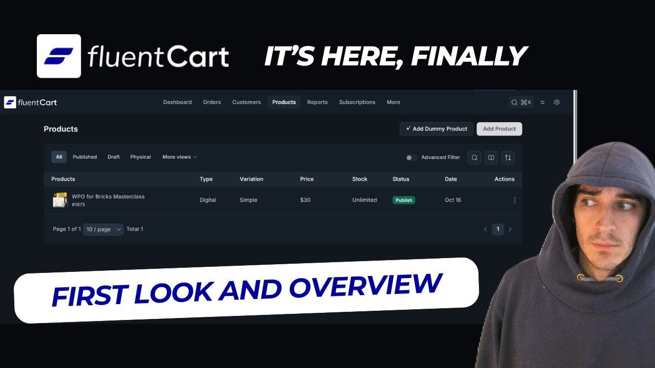 Fluent Cart it's here, first Look and overview - YouTube