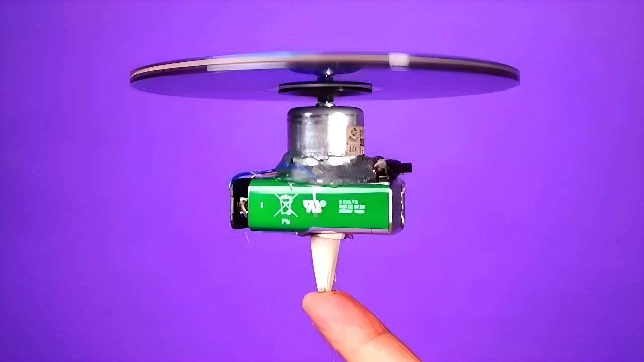 How to Make an Electric Gyroscope with disk drive - YouTube