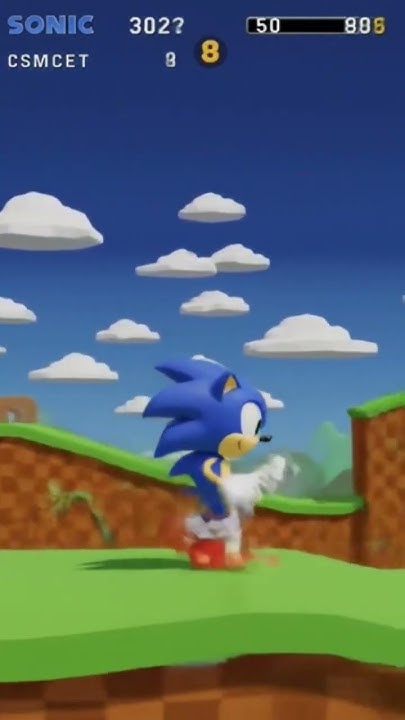 sonic 3d ai tool unity python script 3d sonic physics low poly retro game 1991 - YouTube