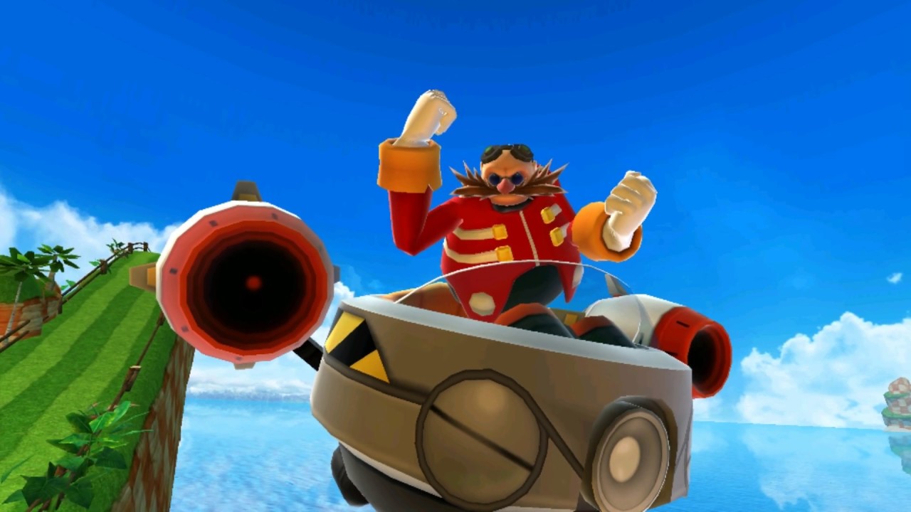 Sonic Dash Beating mr Eggman The First Boss In Ultra Slow Motion - YouTube