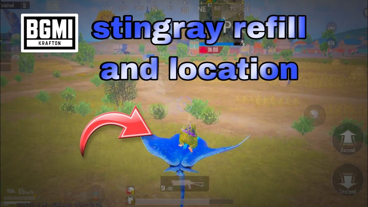 bgmi stingray fish refill and location 😁😁 #bgmitipsandtricks #bgmitips ...