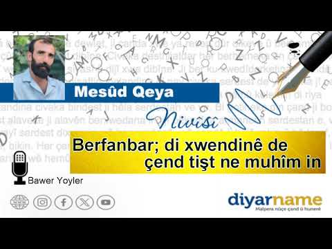 Mesûd Qeya: Berfanbar; di xwendinê de çend tişt ne muhîm in