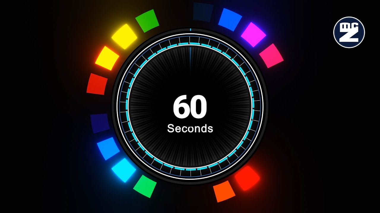 60 sec - Countdown 60 seconds timer - 1 minute - Conto alla rovescia - YouTube