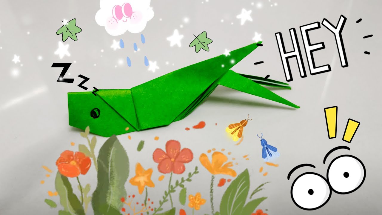 DIY Paper Origami - How to make locusts origami easy 🦗 - YouTube