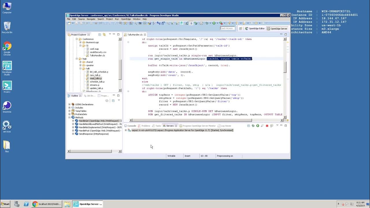 How To Create Rest Services Using Openedge 117 Using A Webhandler Youtube