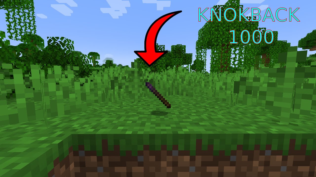 jak mieć patyk knokback 1000 w minecraft (bez modów) - YouTube