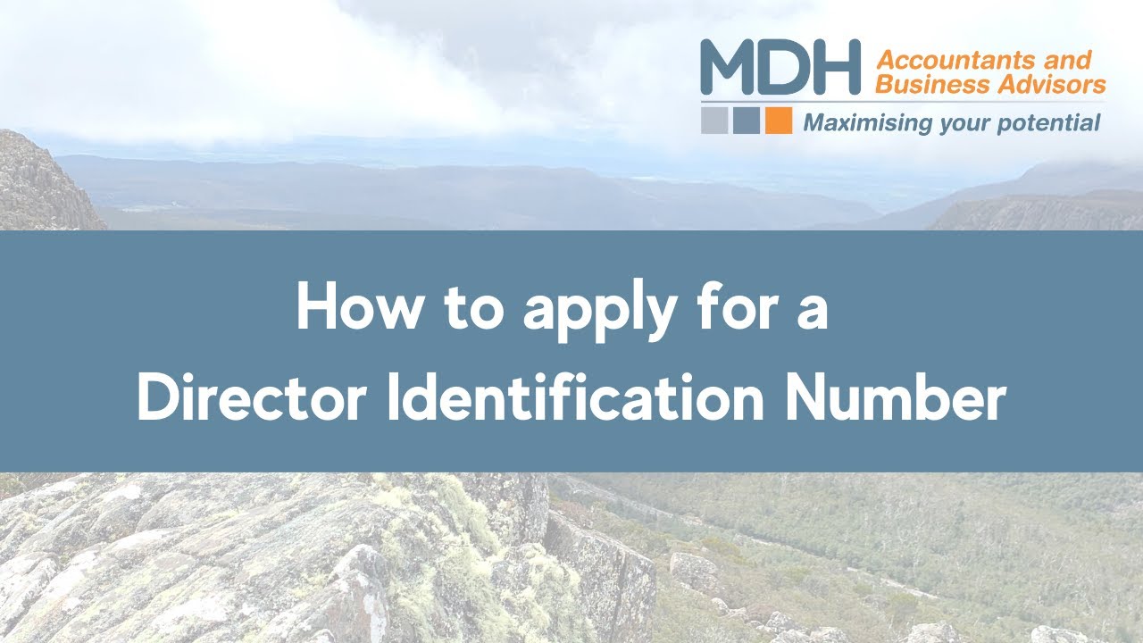 How to apply for a Director Identification Number - YouTube