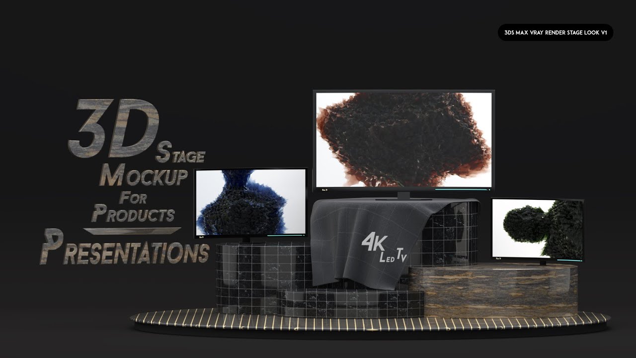 3D Stage Mockup For Products Presentations 3Ds Max Vray. - YouTube