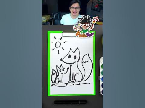 Скетч 🦊 лиса #простыерисунки - YouTube