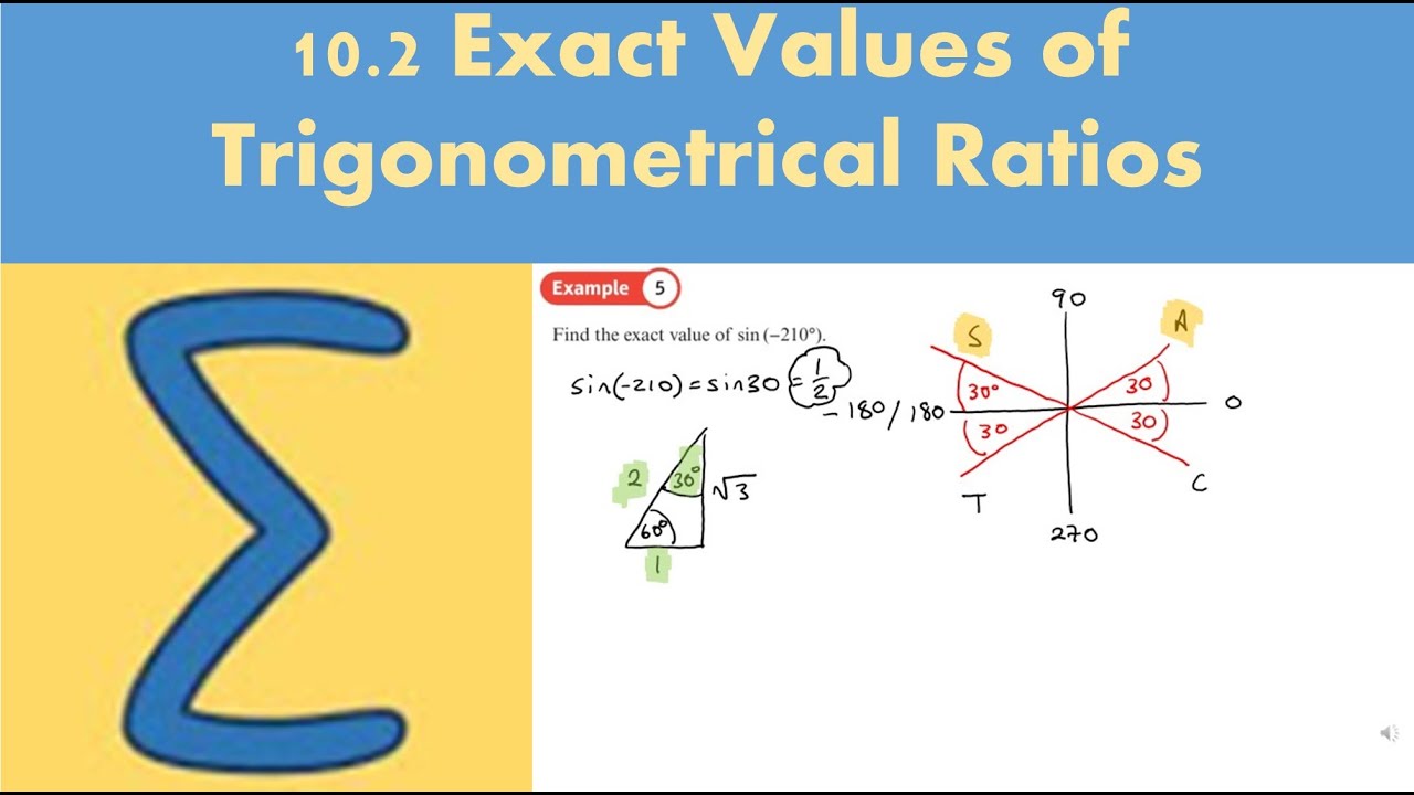 10.2 Exact Values of Trigonometrical Ratios (PURE 1- Chapter 10: Trig ...