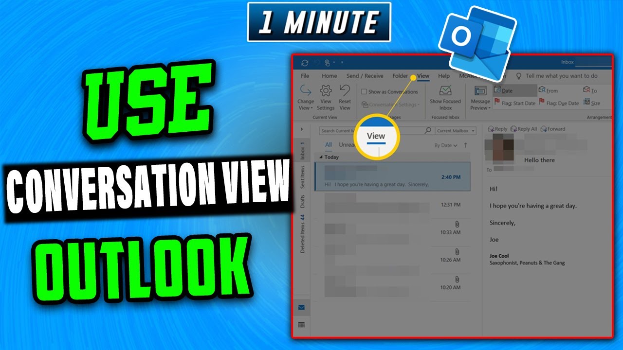 How to Use Conversation View in Outlook [EASY] - YouTube