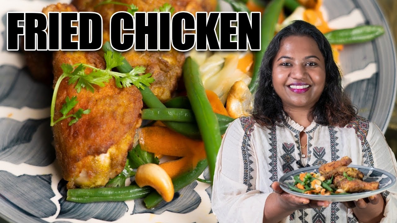 Crispy Fried Chicken with Indian herbs & spices , Refreshing Green ...
