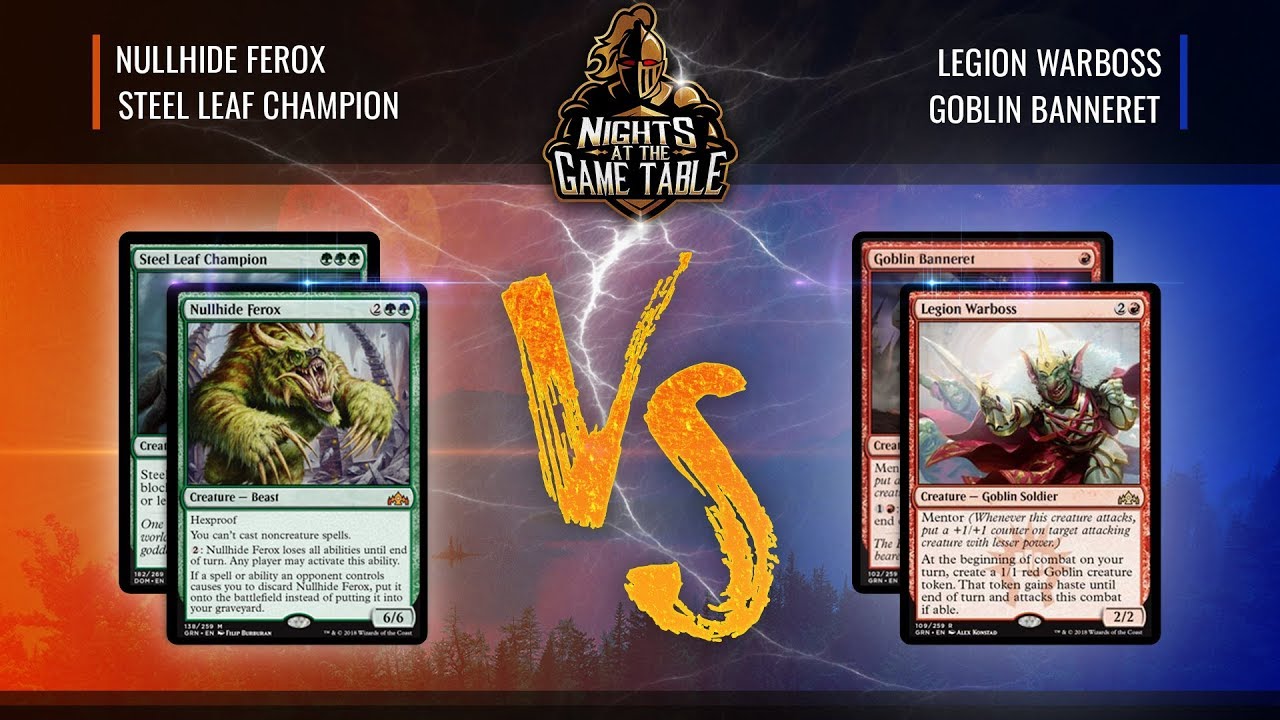 Mana Wars: Monogreen Nullhide Ferox/Steel Leaf Champion vs. Boros ...