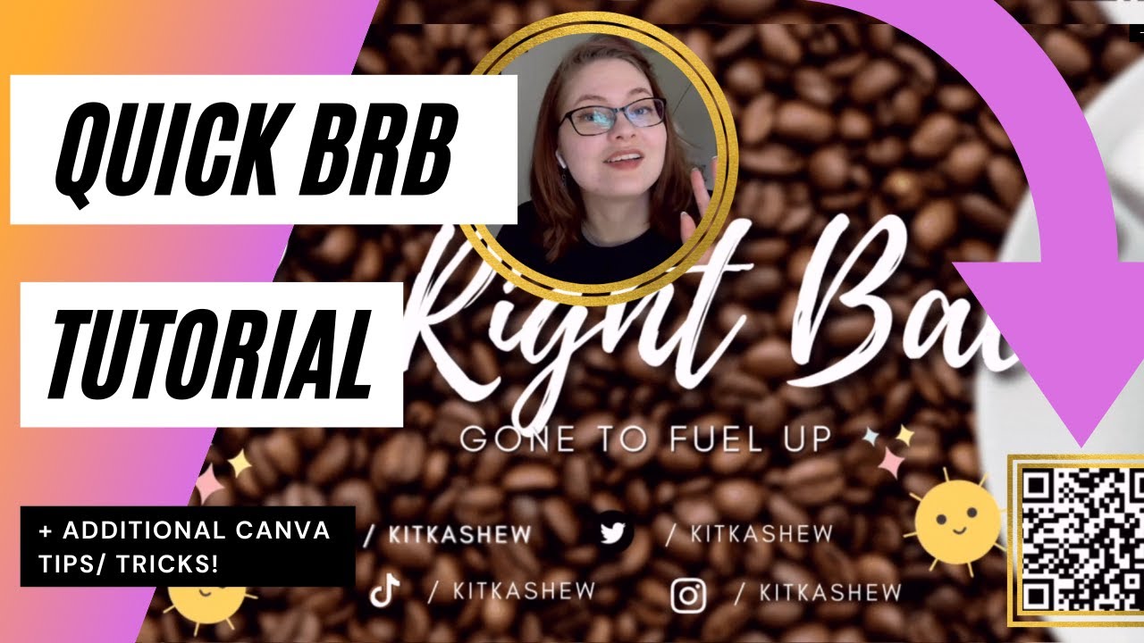 Clean Minimal but Powerful BRB Screen Tutorial With QR Code ...