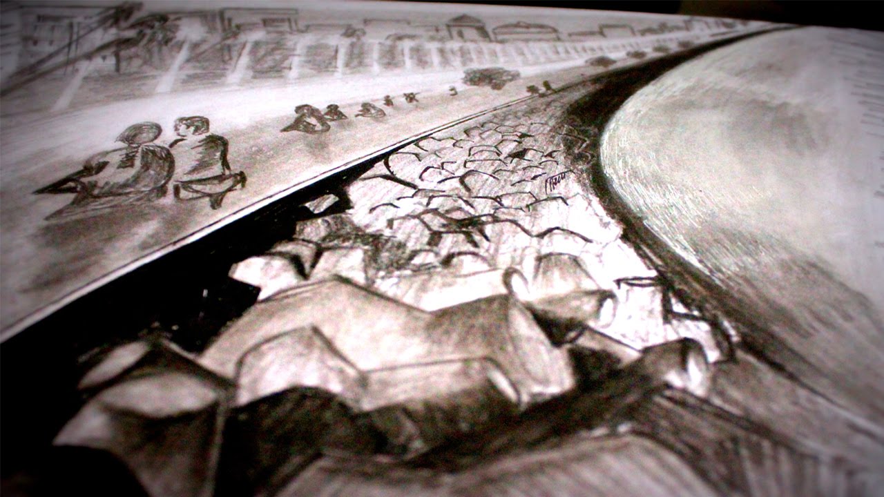 Mumbai or Odisha? Marine Drive : Drawing & Sketching in One Point ...