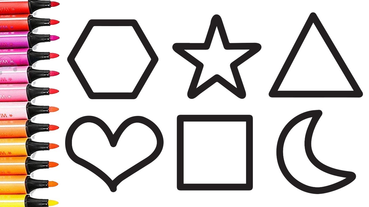 Bolalar uchun shakllar va yorqin kamalak rangini qanday chizish mumkin ...