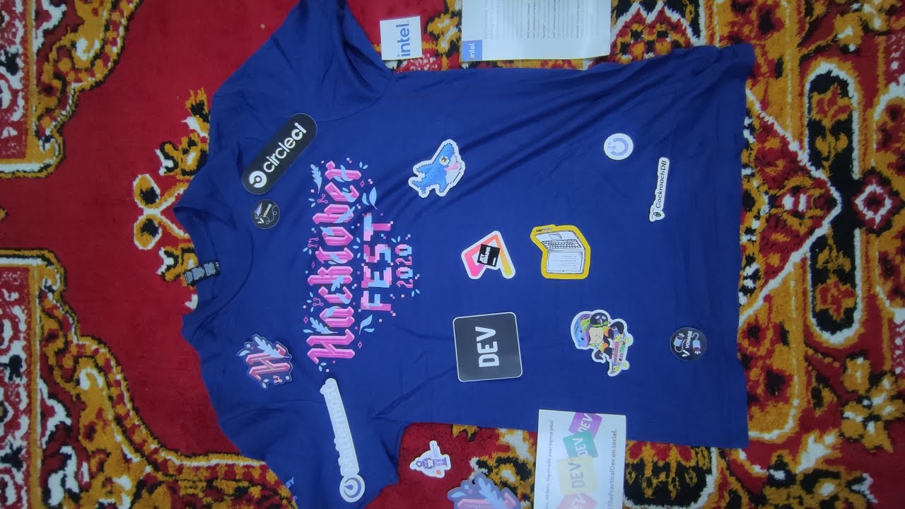 Hacktoberfest 2020 Swag T shirt unboxing - YouTube