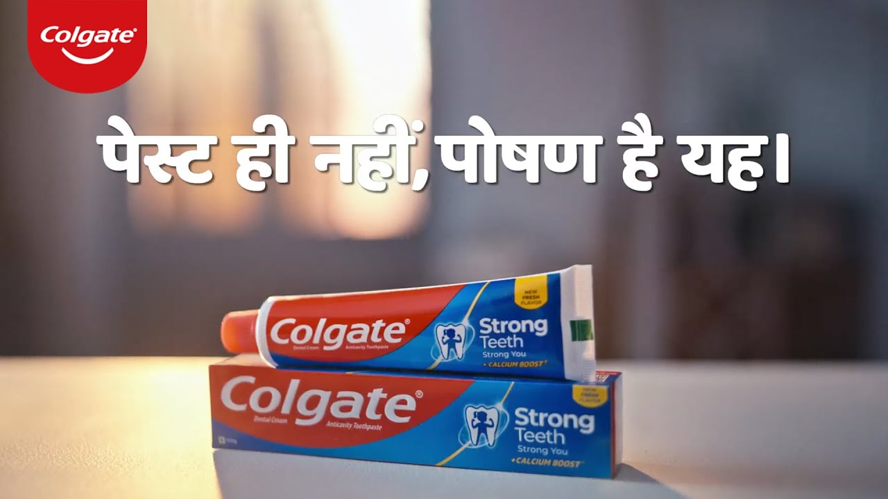 Presenting the New Colgate Strong Teeth. Paste Hi Nahi, Danton Ka ...