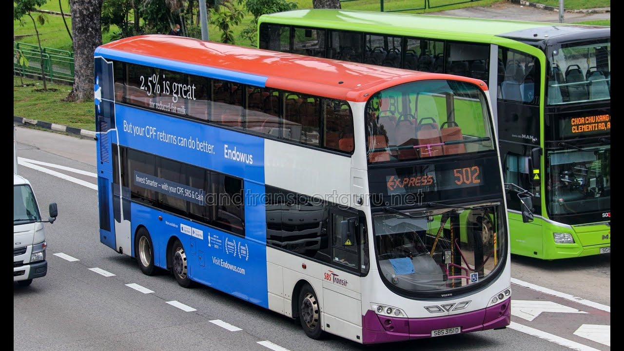 SBS Transit Express Bus 502 Volvo B9TL Wright - YouTube
