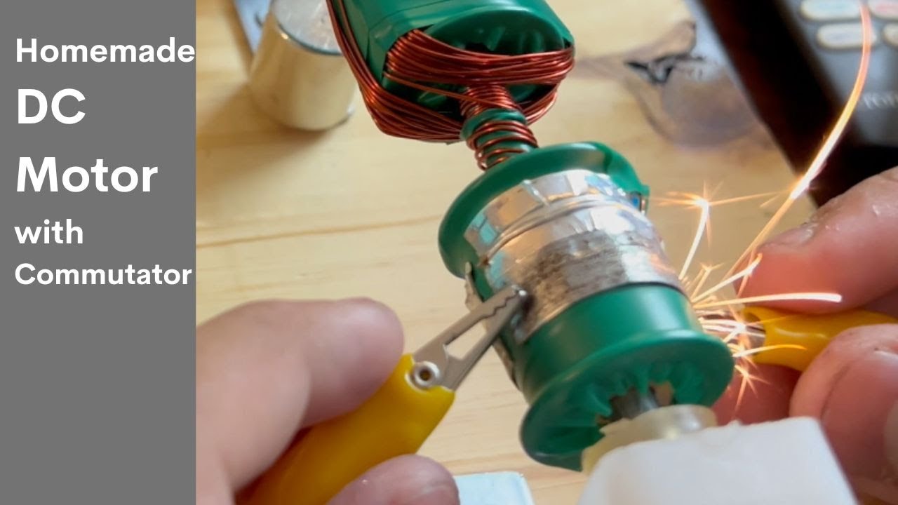 Home made DC motor. Easy to make. - YouTube