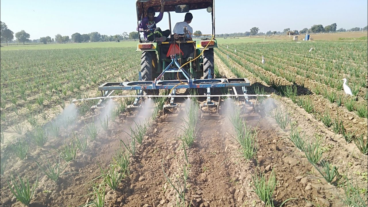 Inter Cultivator with sprayers - YouTube