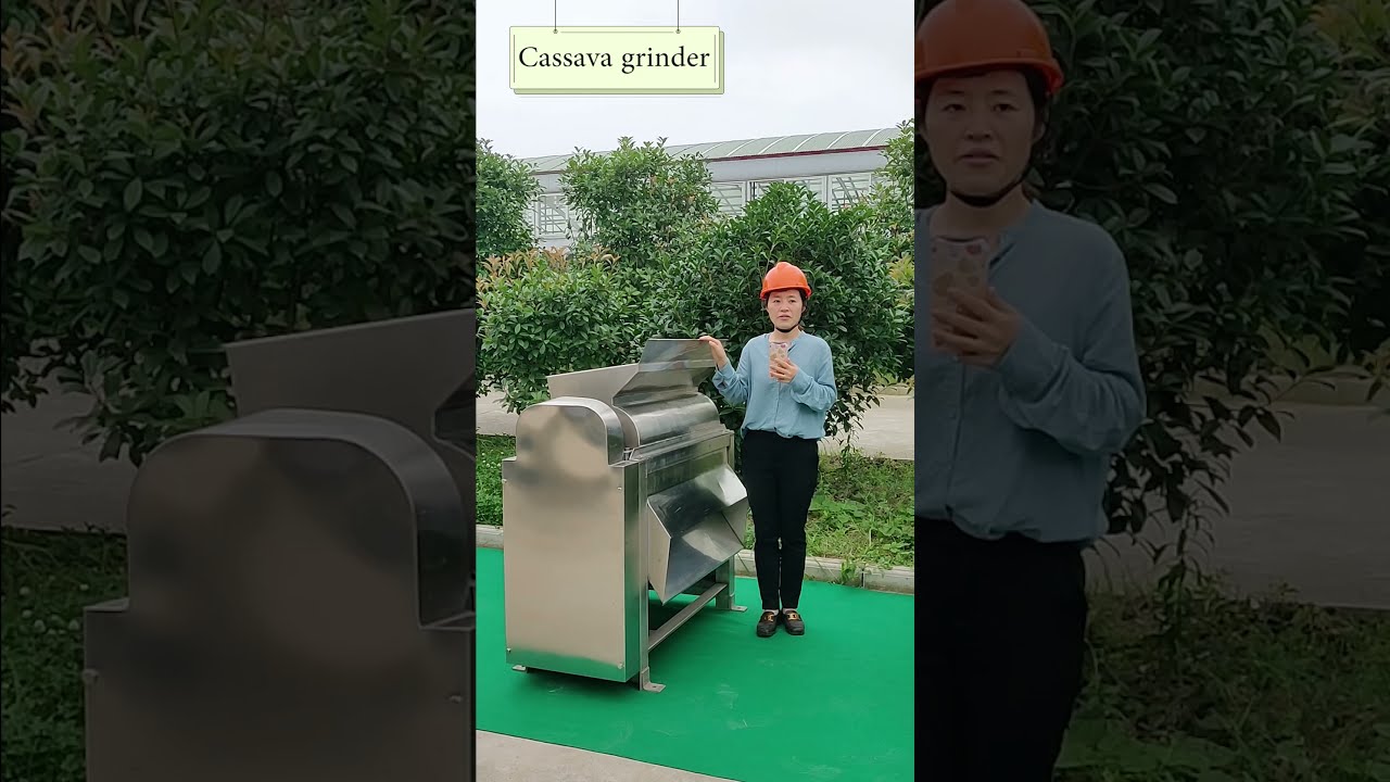 cassava grinding machine - YouTube