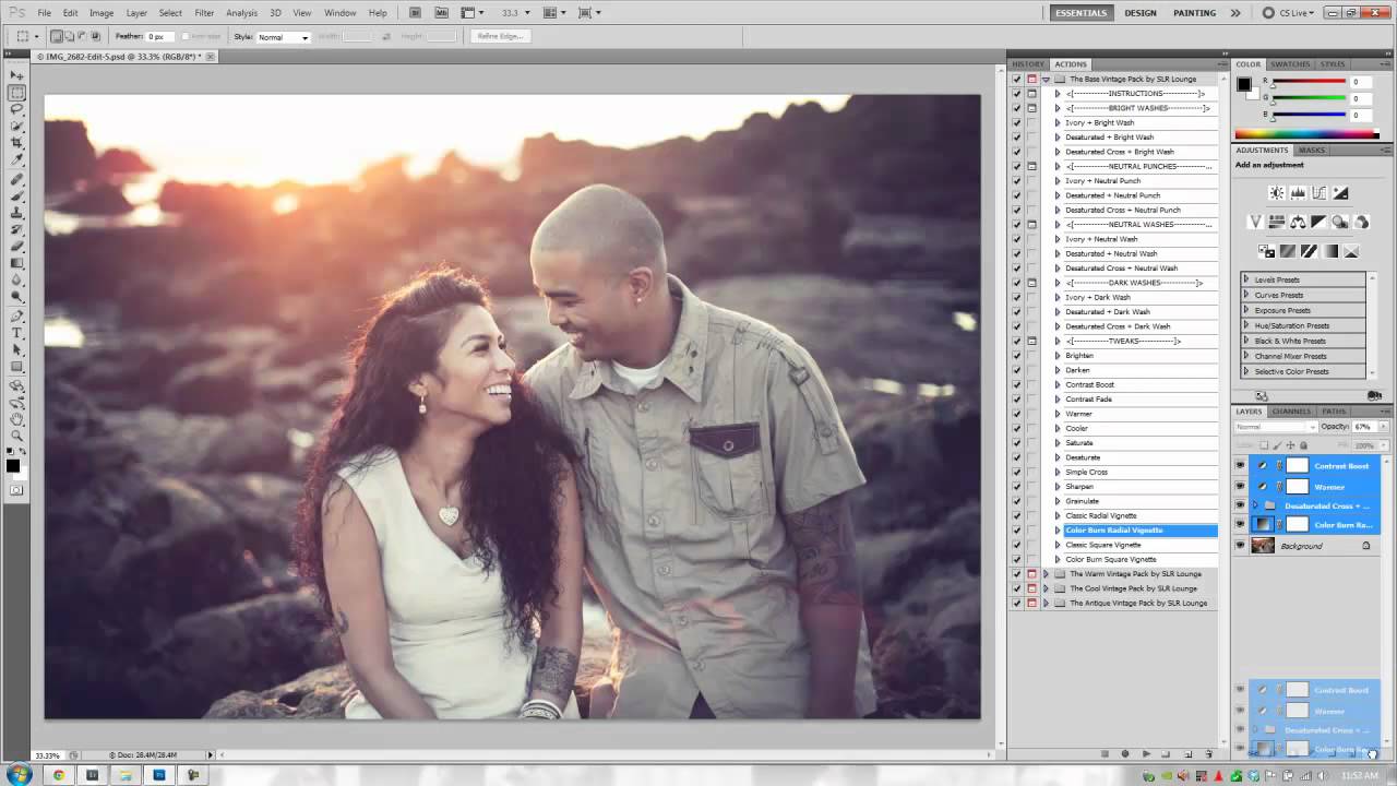 How to Use the SLR Lounge Photoshop Action System - YouTube