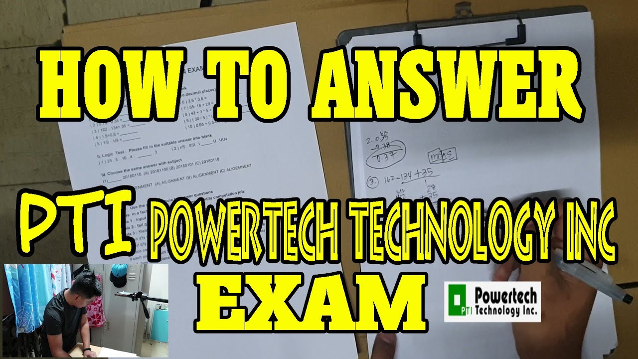 QUESTION AND ANSWER SA PTI TAIWAN? HOW TO ANSWER PTI EXAM? POWERTECH TECHNOLOGY INC. juardtv ...