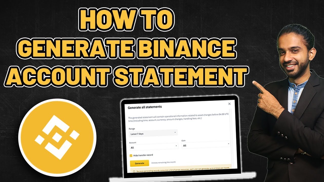 How To Generate Binance Account Statement | Binance Exchange Tutorial ...