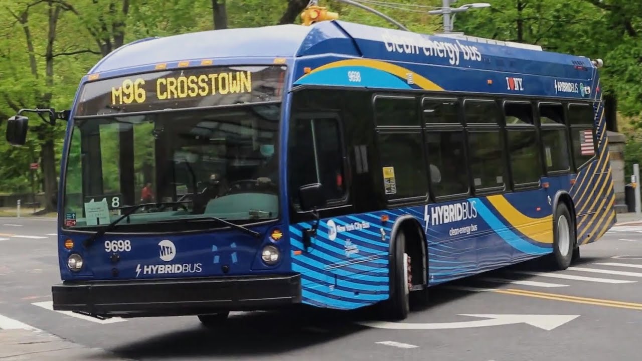 2021 Novabus LFS HEVs #9665 and #9698 on the M96 in the Upper West Side ...