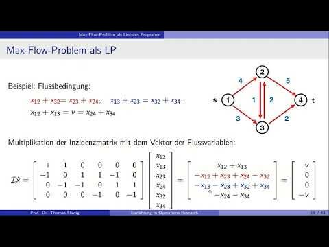 Einführung in Operations Research: Flussprobleme: Max-Flow-Problem als ...