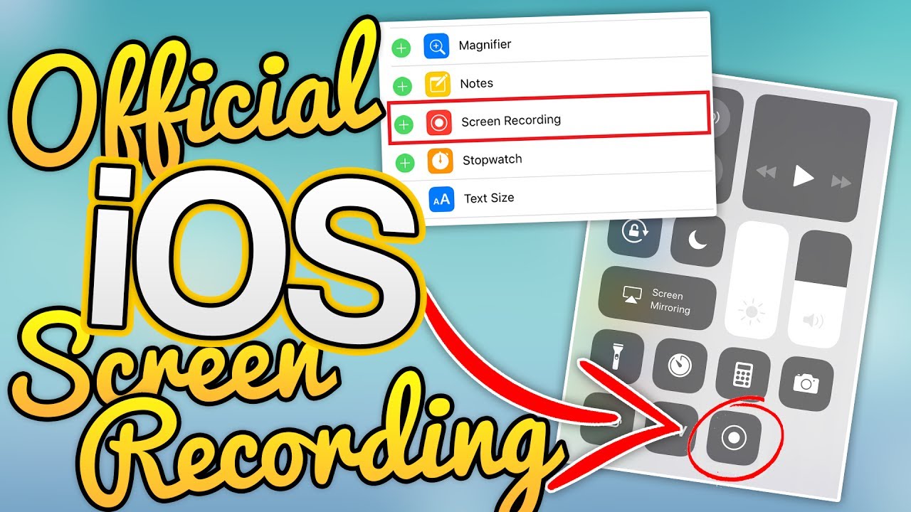 OFFICIAL iOS SCREEN RECORDING - Control Center Application for iOS 11 ...