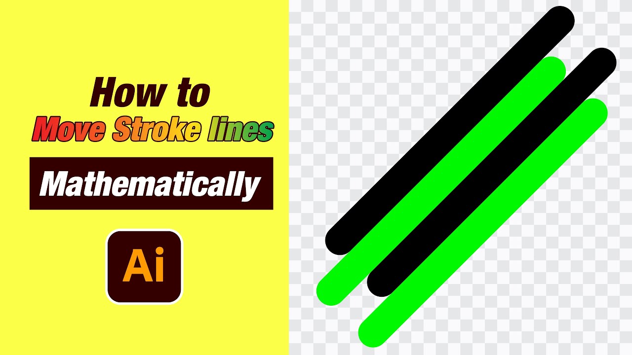 Move Stroke Lines Mathematically in Adobe Illustrator | Maintain Stroke ...