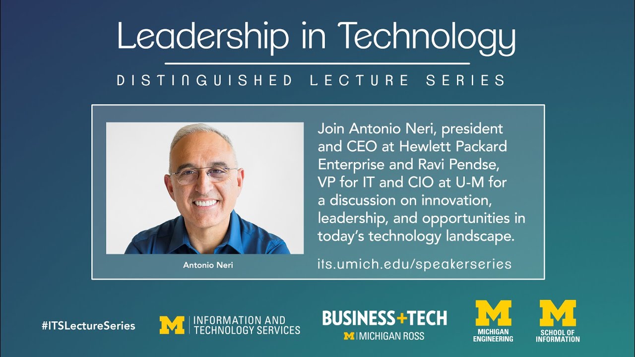Leadership in Technology: Antonio Neri, president & CEO of Hewlett ...