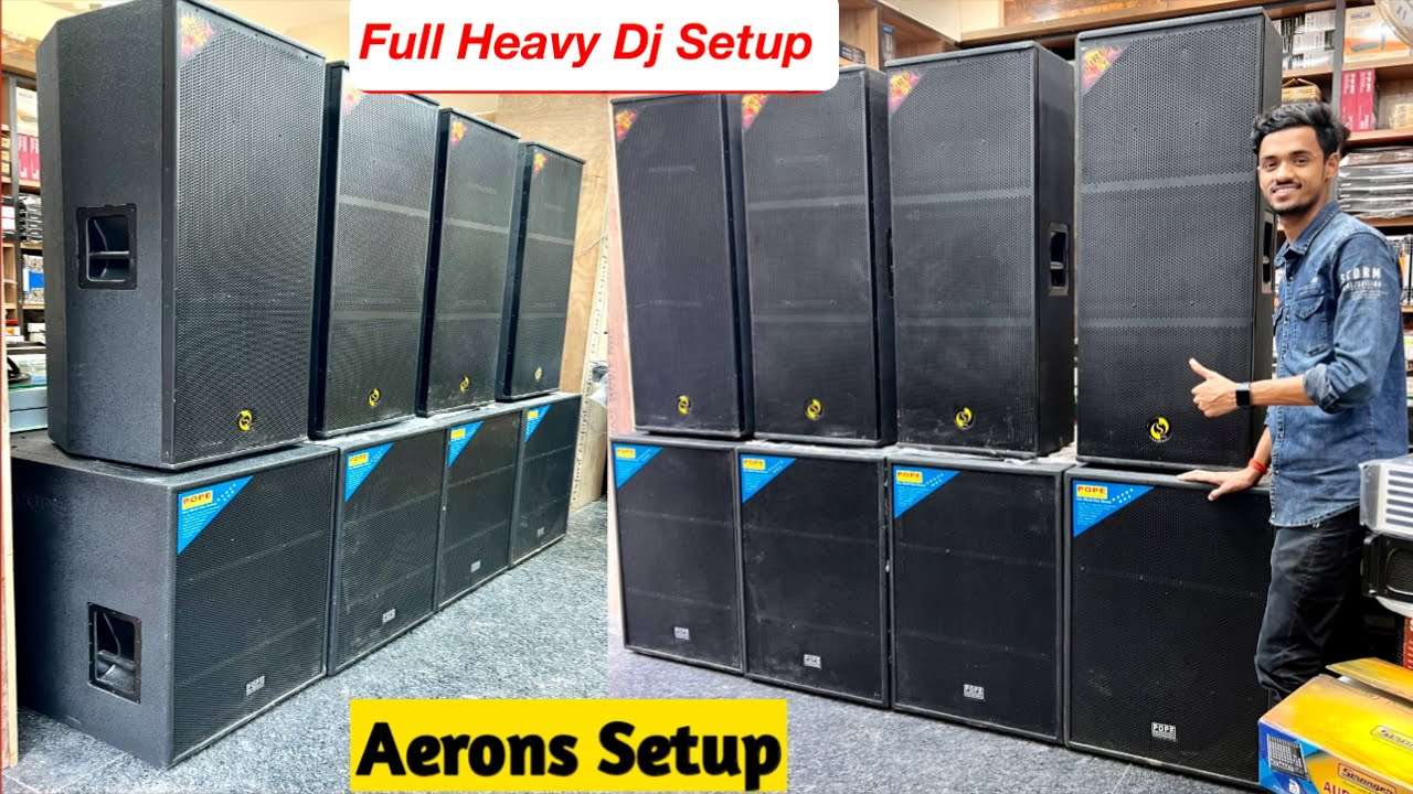 Full Pickup Dj Setup | 4 Bass 4 Top, 2 Amplifier, Mixer | AERONS ...