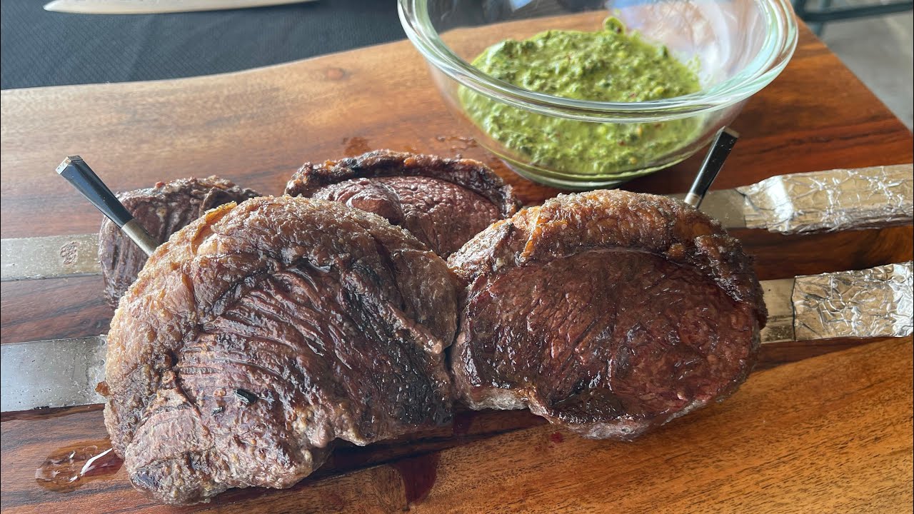 PICANHA ON SWORD SKEWERS (WITH A DELICIOUS CHIMICHURRI RECIPE) - YouTube