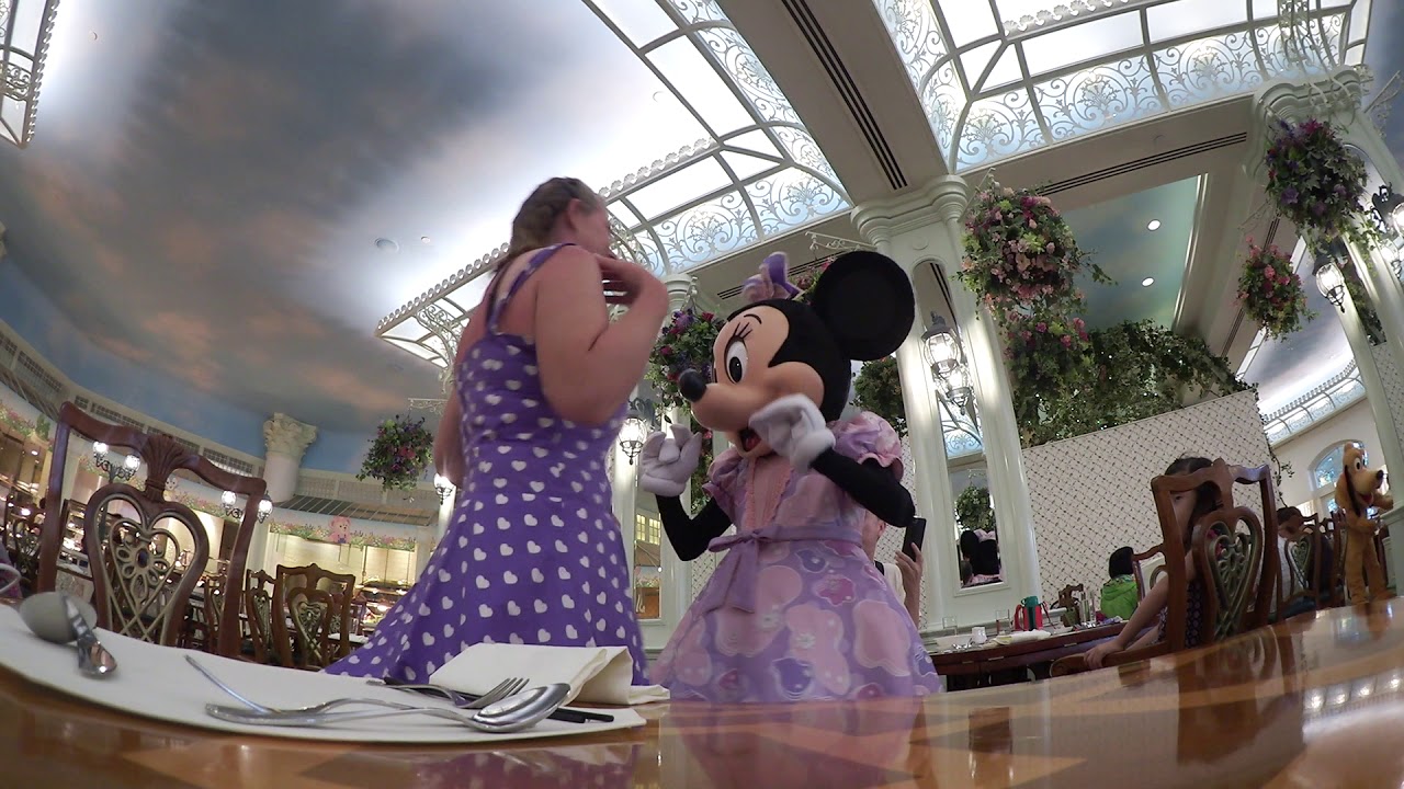 Hkdl 11 May Enchanted garden Minnie - YouTube