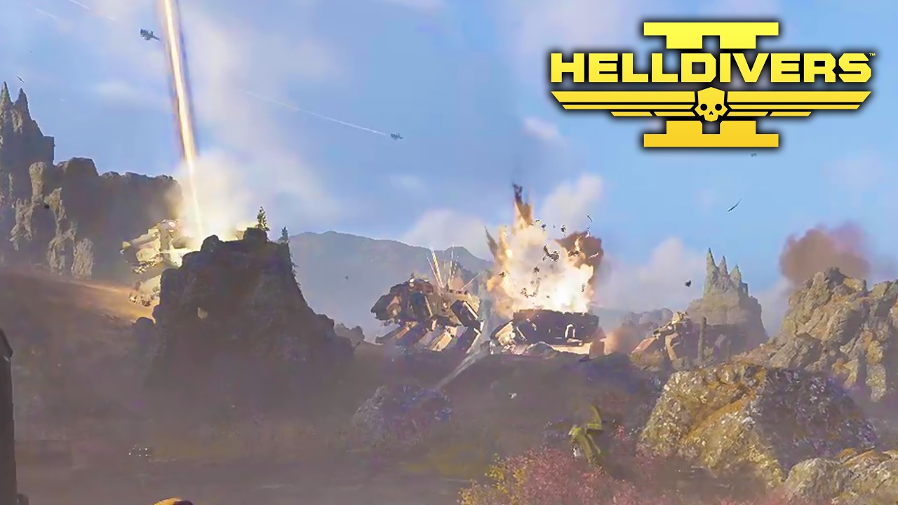 Intercepting Automaton Factory Strider Convoy - Helldivers 2 [4K] - YouTube