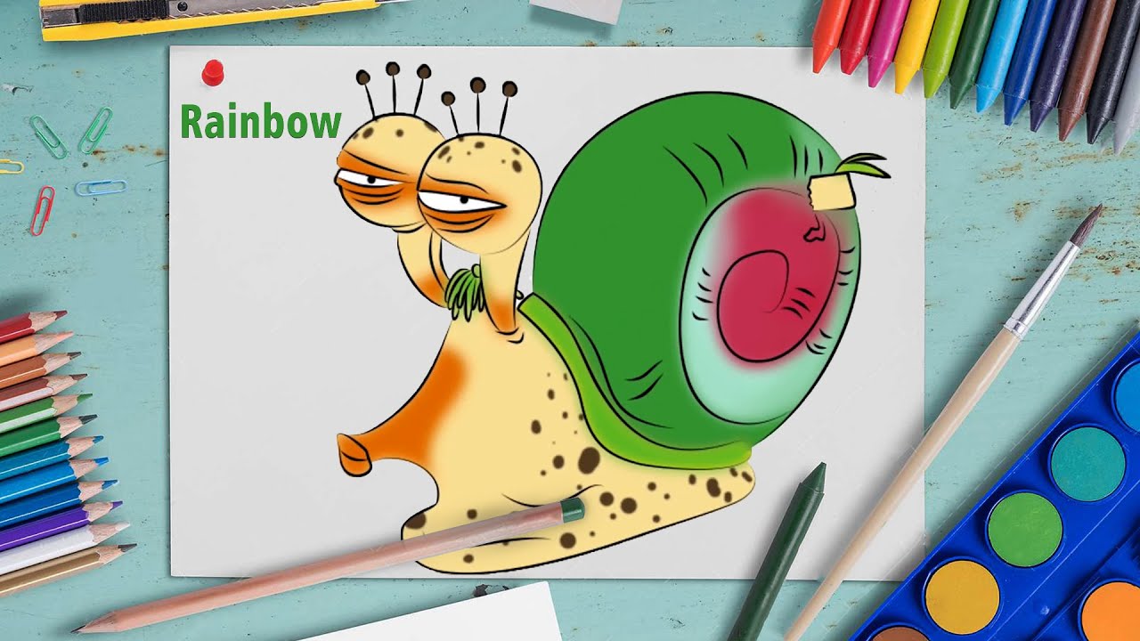 How to Draw Rainbow from Larva Cartoon - YouTube