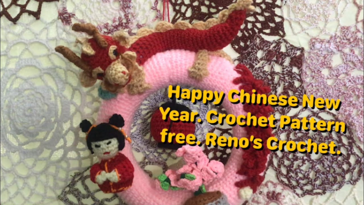Crochet Patterns Chinese New Year deco. (Dragon, girl, lantern and ...