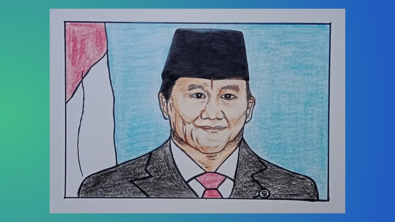 Cara membuat gambar pak Prabowo Subianto|| gambar capres 02. Oke Gas ...
