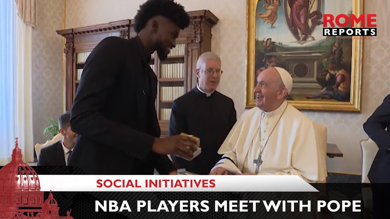 Five NBA players meet with Pope Francis to discuss social issues - YouTube