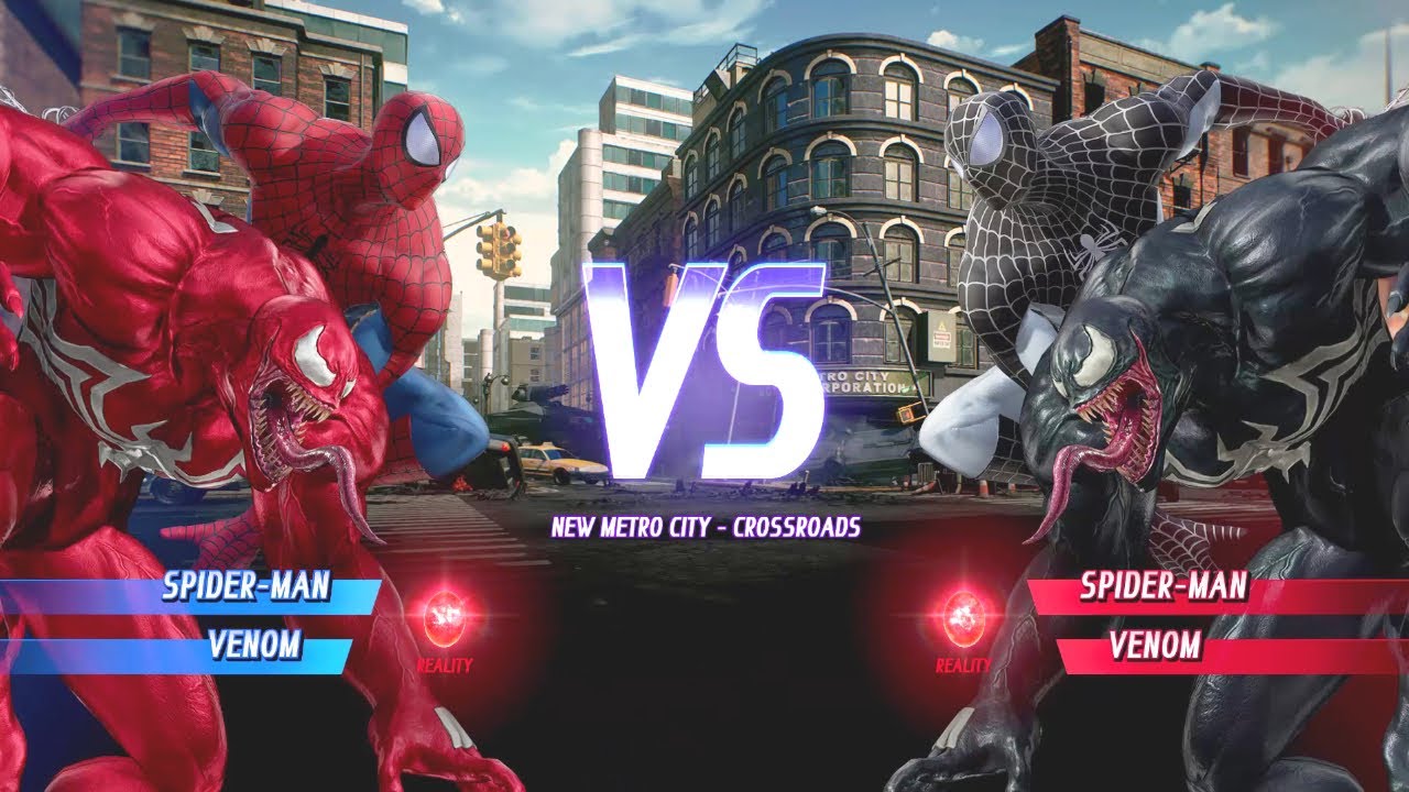 Red Spiderman & Red Venom VS Black Spiderman & Black Venom I Marvel vs ...