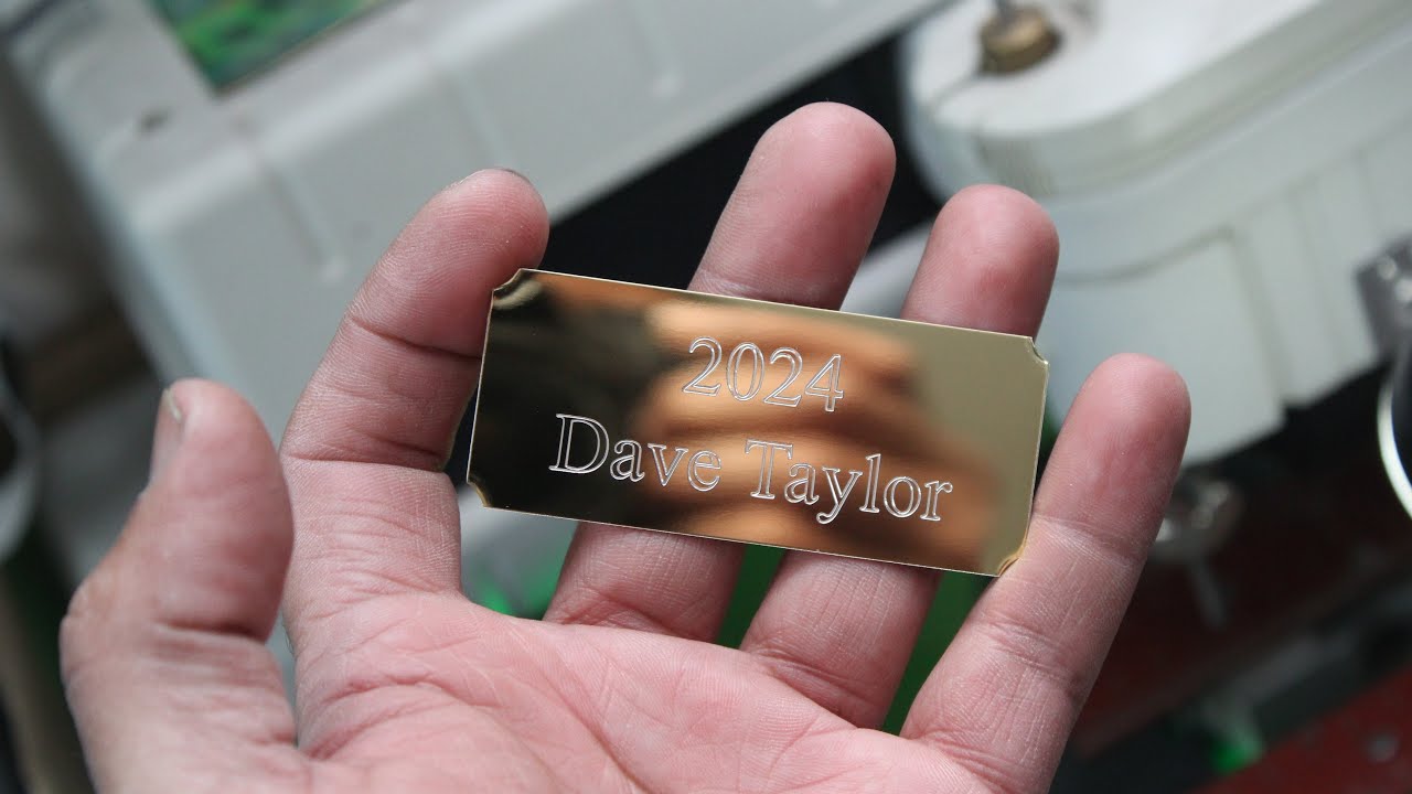 Custom Engraving Gold Plate With Text Engraved - YouTube