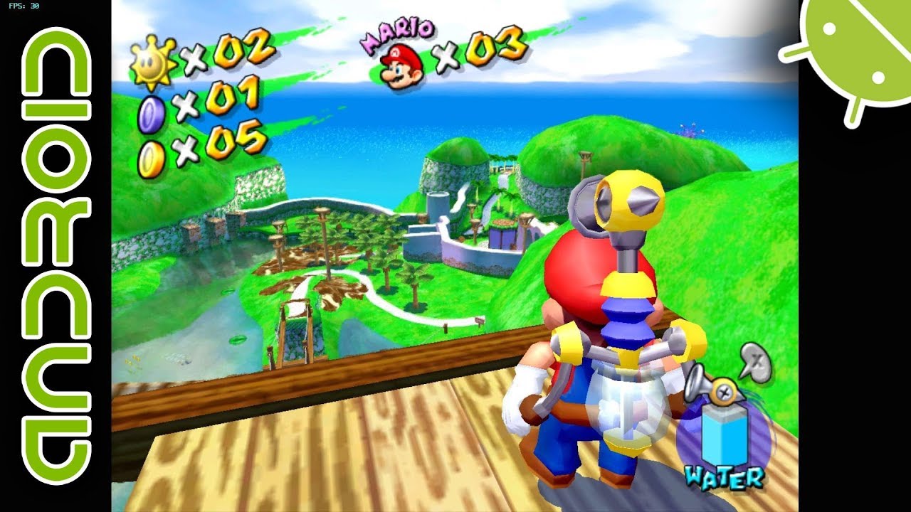 Super Mario Sunshine on Galaxy S8 (Dolphin Emulator) FULL SPEED! - YouTube