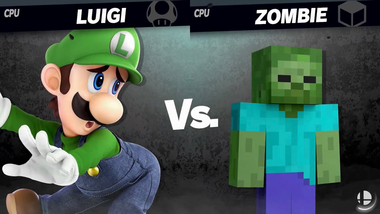 Super Smash Bros. Ultimate - Luigi vs Zombie - YouTube