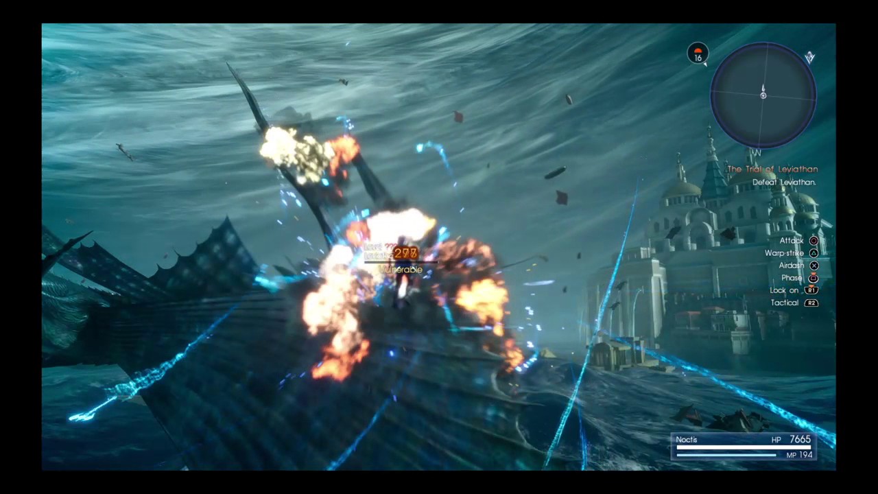 FINAL FANTASY XV Leviathan boss fight - YouTube