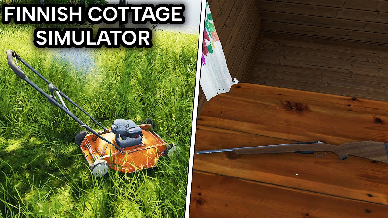 MOWING THE GRASS - GETTING A NEW WEAPON (RIFLE) - Finnish Cottage ...