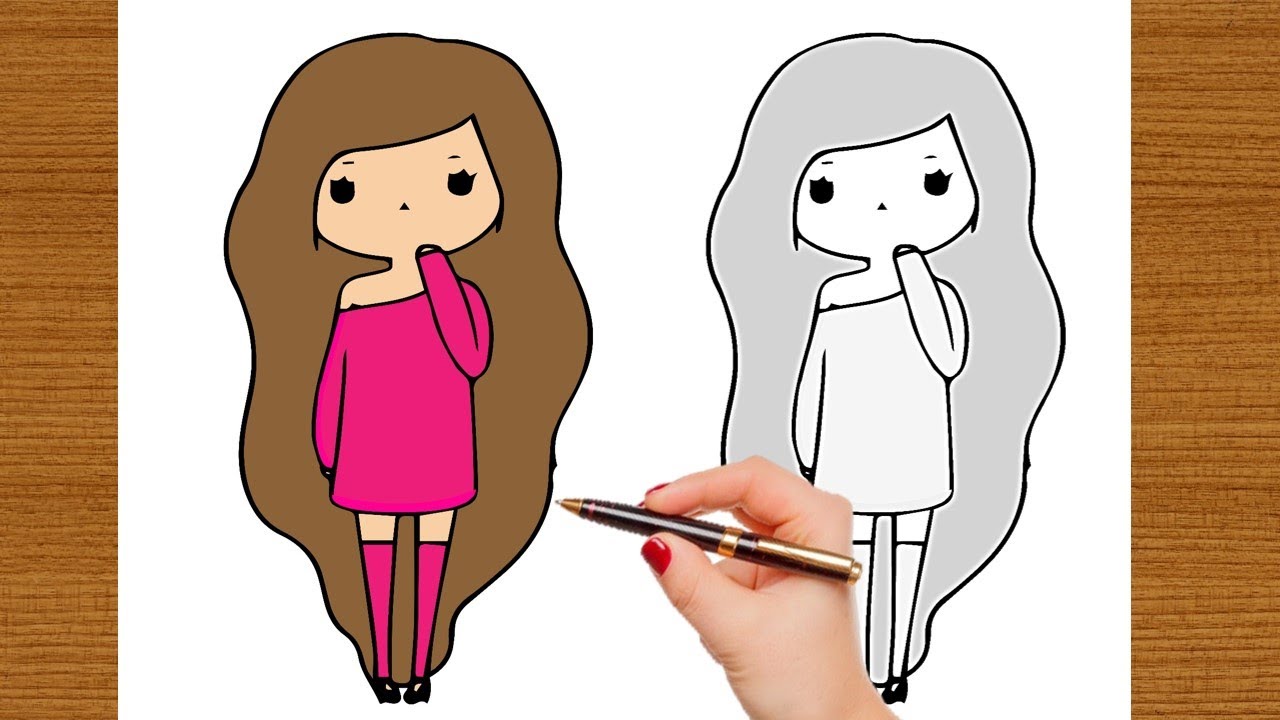 No Experience Needed! Draw a Gorgeous Doll Princess with Hands - YouTube